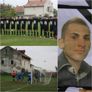 Omagiu pentru jucatorul Adrian Mladescu la meciul din liga a IV-a ...