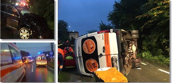 Planul rosu de interventie activat, dupa un accident. Un microbuz cu 23 ... Planul rosu de interventie activat, dupa un accident. Un microbuz cu 23 ...