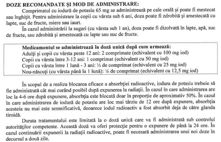 Se impart pastilele cu iod catre populatie, ce trebuie luate doar in ...