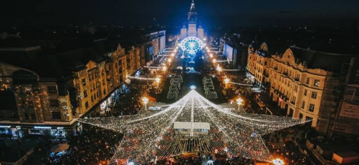 S-a deschis Targul de Craciun la Timisoara. Cum arata centrul orasului ...