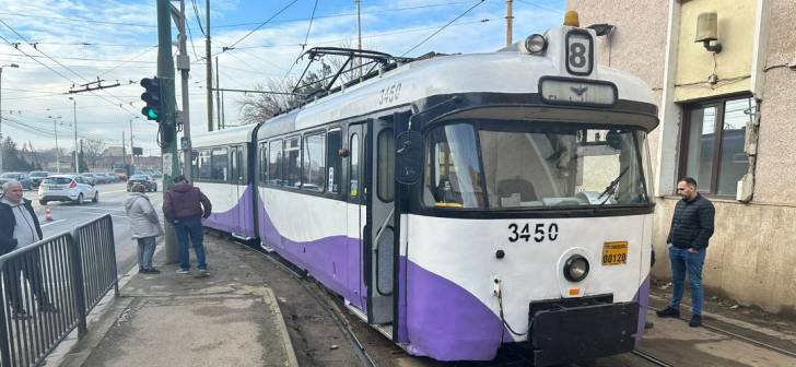 Tramvai deraiat la Gara de Nord din Timisoara - Opinia Timisoarei