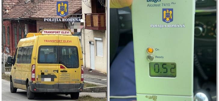 Sofer baut la volanul microbuzului scolar. A incercat sa fuga de ...