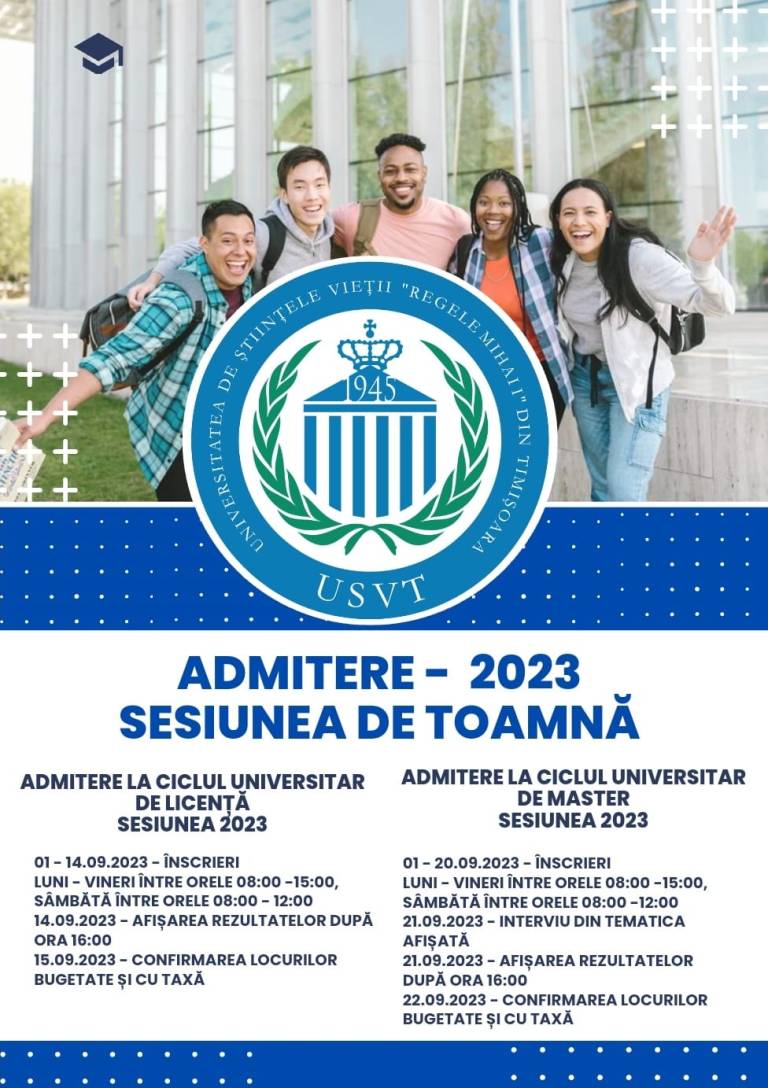 Incepe admiterea de toamna la Universitatea de Stiintele Vietii din ...