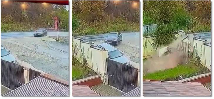 Accident teribil. Femeie ranita dupa ce o masina a zburat de pe drum si ... Accident teribil. Femeie ranita dupa ce o masina a zburat de pe drum si ...