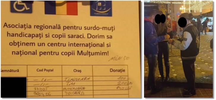 Inselatorie la Timisoara in numele unei asociatii pentru surdo-muti si ...