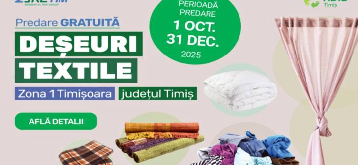 RETIM si ADID Timis anunta o noua campanie de colectare a deseurilor textile cu predare GRATUITA ...